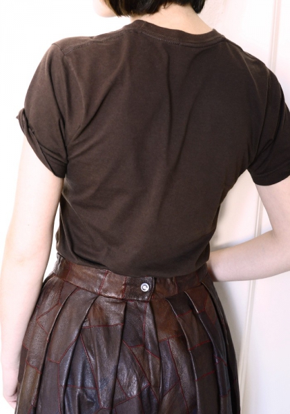 Vintage 80er - True Vintage Boho Leder Rock Midi Hosenrock Mocca 80er ...