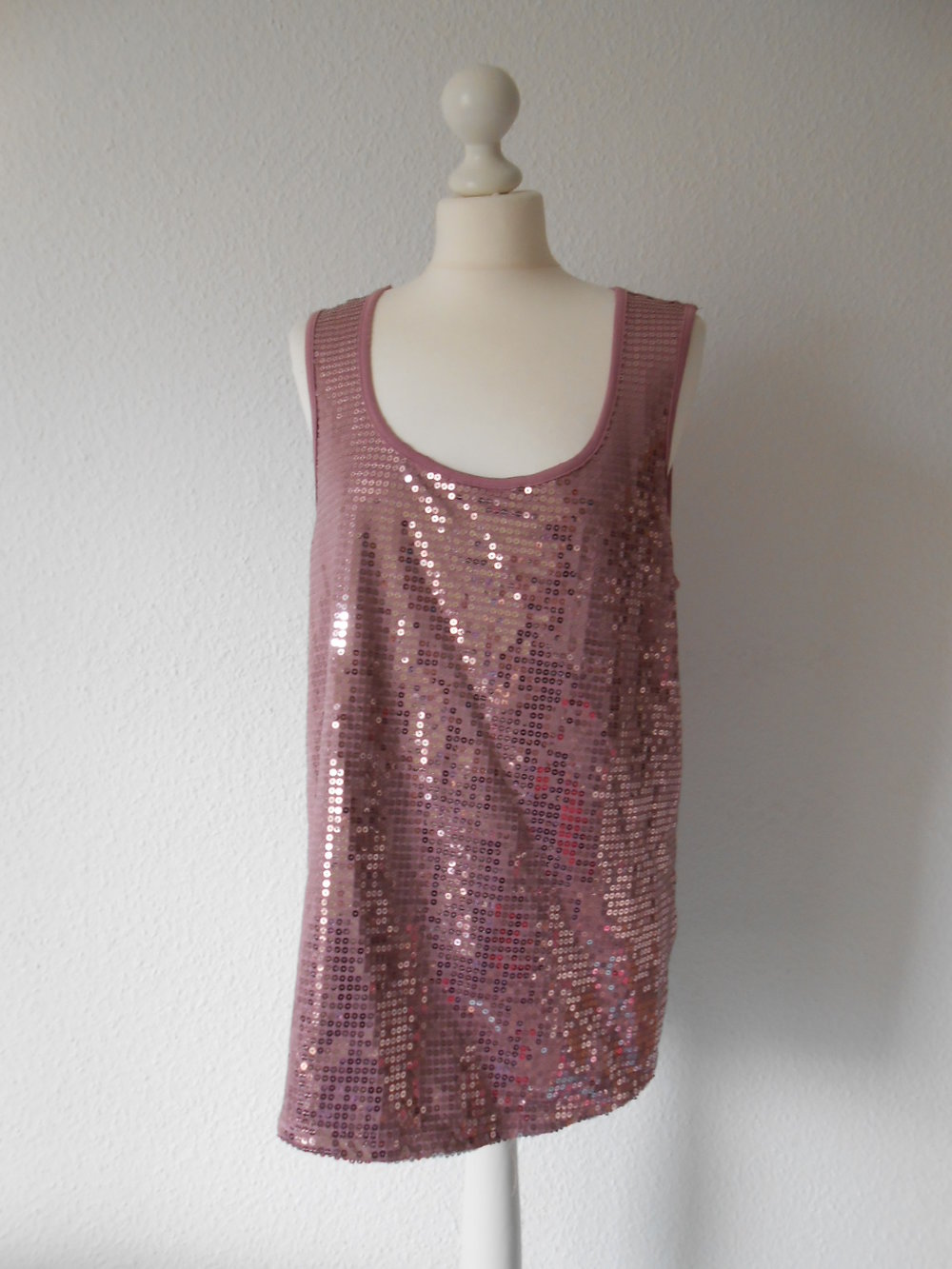- Glitzer Pailletten Top pink rosa L 44 46 :: Kleiderkorb.de